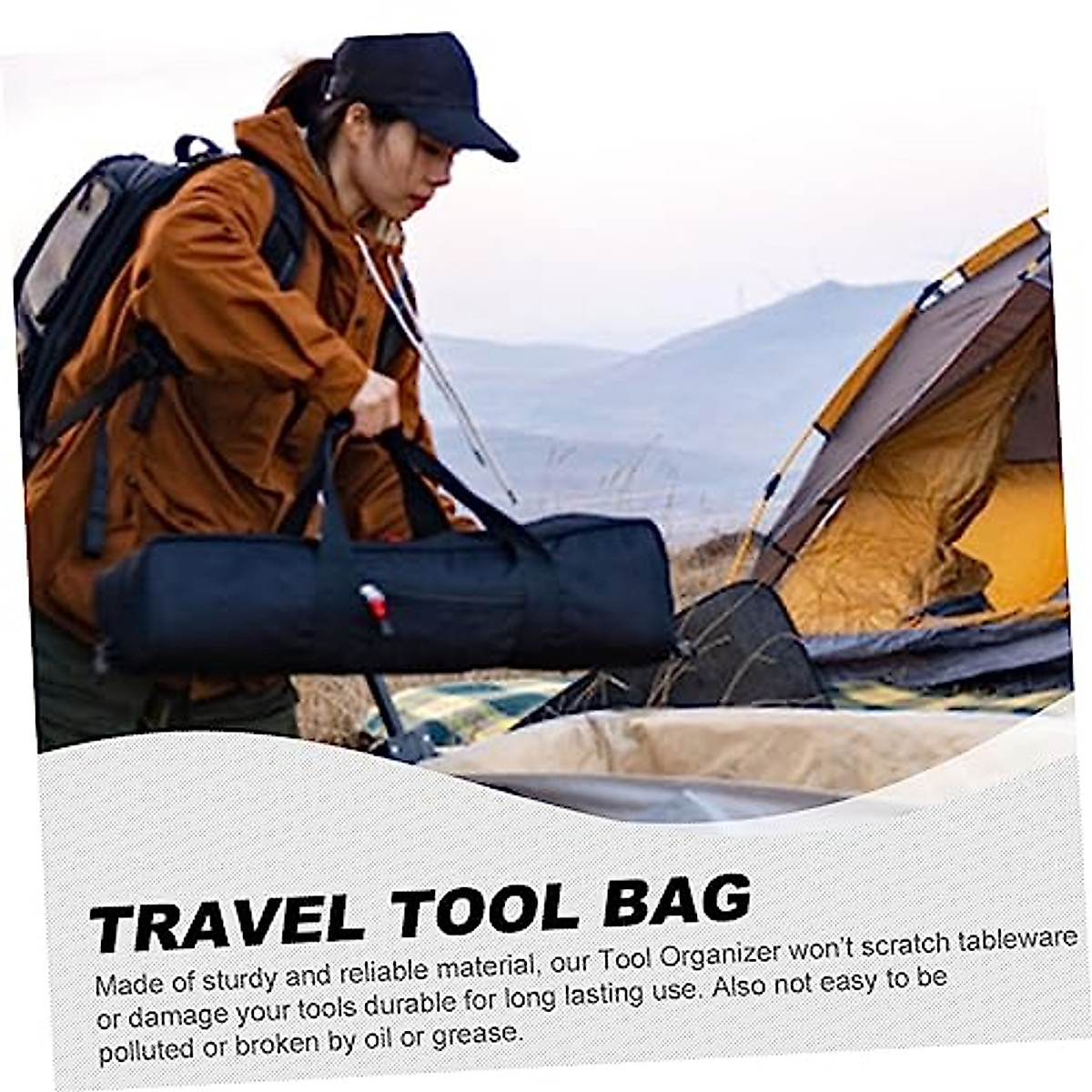 HANABASS 3pcs BBQ Storage Bag Grilling Utensils Grill Utensil Storage Bag Barbecue Cooking BBQ Hardware Holder BBQ Grill Accessories Bag Camping BBQ Holder Tool Chemical Fiber Travel