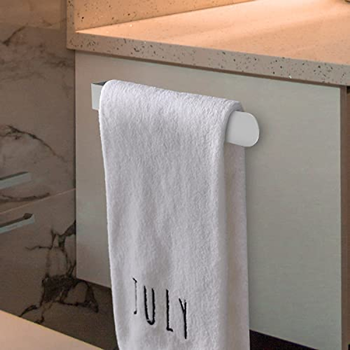 HUFEEOH Hand Towel Holder, Self Adhesive Towel Bar Towel Holder for Kitchen Cabinet, SUS 304 Stainless Steel Bath Towel Holder Stick on Wall