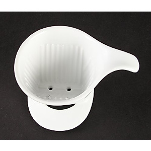 ZERO JAPAN Ceramic Coffee Dripper for #2 or #4 paper filter - Drip Cone Brewer - White