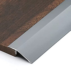 ERRULAN Doorway Floor Transition Strip Carpet to Wood, Entry Ramps for Home Stair Steps, 3.5cm Wide Aluminum Thresholds Reducer (Color : Gray, Size : Length 70cm/27.56 in)