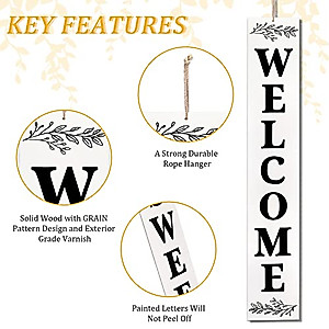 4.75 Ft Welcome Sign for Front Door-Vertical Welcome Home Sign -Yard Porch Sign for Front Door Decorations and Best House Warming Gifts