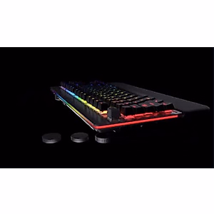 Mountain Everest Core Mechanical Gaming Keyboard - USB Hub - Cherry MX Hot-Swappable Switches - RGB Backlit (Gunmetal Gray, Red - Linear & Quiet)