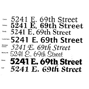 Mailbox House Address Custom Vinyl Sticker, Extra Large (Set of 2)