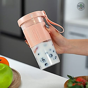 Nurtured Effect Portable Blender for Shakes and Smoothies, Personal Blender Cup, Fresh Juice Blender Bottle, Travel Blender made with BPA-Free Materials, USB Rechargeable, Mini Blender for Juice or Smoothies, Smoothie Maker