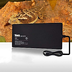 iPower 8 by 12-Inch Reptile Heat Mat Under Tank Heater Terrarium Heating Pad Ideal for Spider Snake Tarantula Hermit Crab Turtle, Black