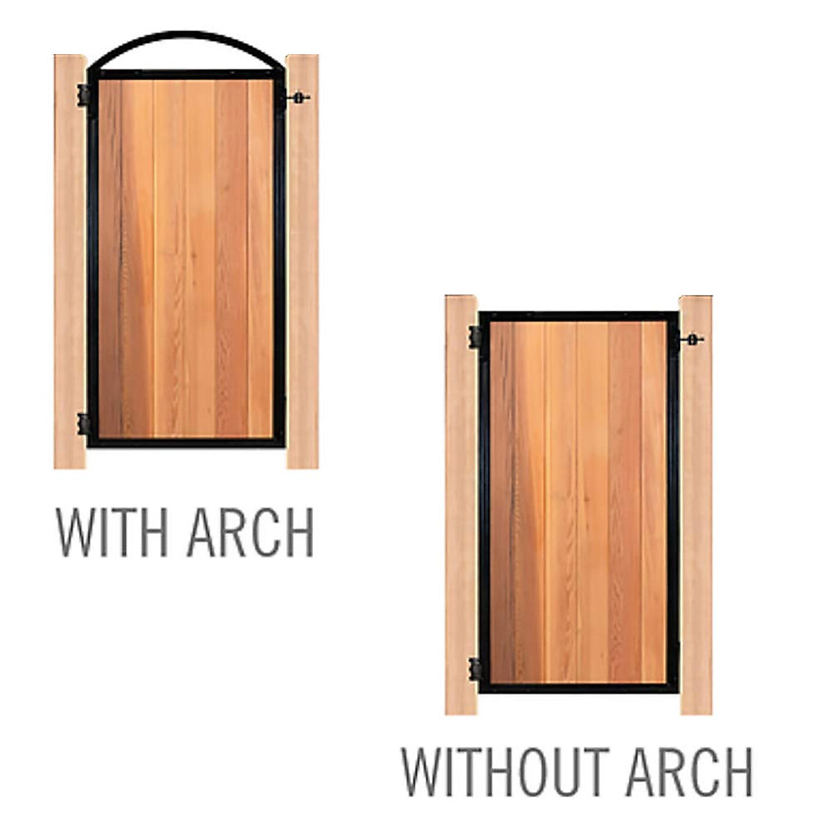 Nuvo Iron PRO6 (Pro 6) Gate Frame, 6 Standard Fence Board Wide x 6’ Long, Black, 6 Foot