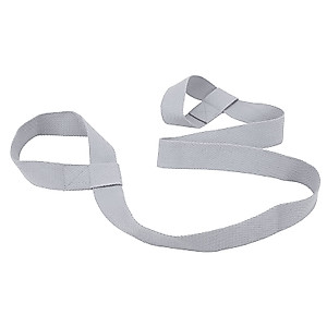 SYH&AQYE Yoga Belt, Practical Yoga Accessories for Stretching, Yoga Belt with Sliding Buckle Made of Metal, Beginners and Advanced for Carrying(Grey)