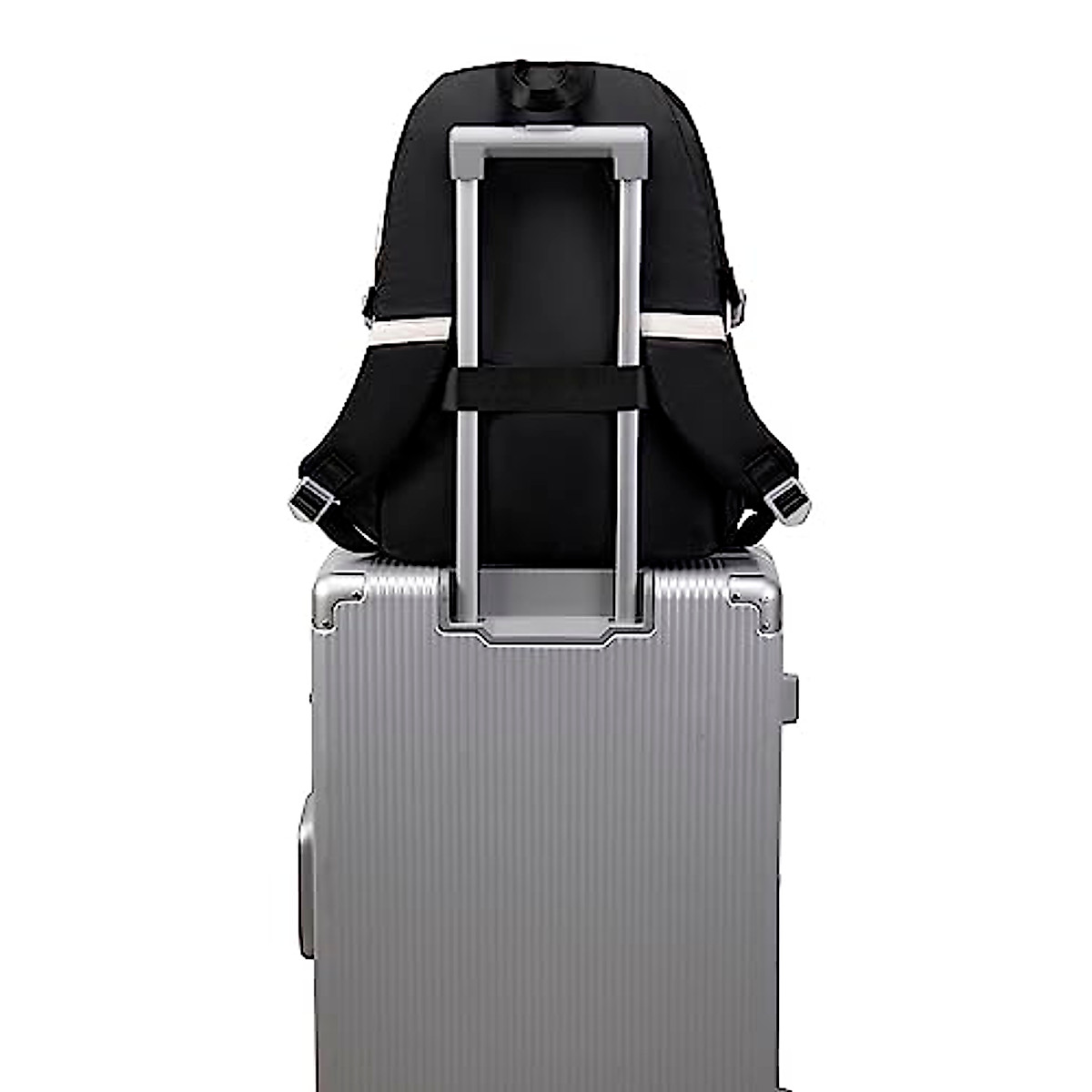 Teecho Waterproof Backpack for Teen Girls Cute Laptop Backpack for Women Stylish Travel Rucksack Black