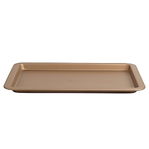 Russell Hobbs RH01690GEU7 Opulence Baking Tray Oven Sheet Non-Stick Surface, 37 cm, Easy Clean, Strong and Durable, Ideal for Roasted Vegetables and Potatoes & Sweet Baked Treats, Carbon Steel, Gold