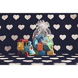 CREATIVE ORGANZA Bags 100Pcs 8x12 inch Large White Gift Pouch with Satin Drawstring Wedding Party Favors Jewelry Cosmetics DIY