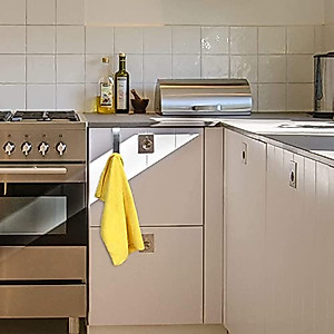 Hooks for Cabinets and Cupboards, Shower Hooks Towel Hanger for Glass Door, Towel Hooks for Kitchen Bathroom Cabinets Cupboards, Stainless Steel Utility Hooks, Pack of 4, Silver