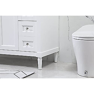 Elegant Decor Indoor Modern Under Sink Bathroom Fixtures Storage Organizer Cabinet 48 inch Single Bathroom Vanity - White