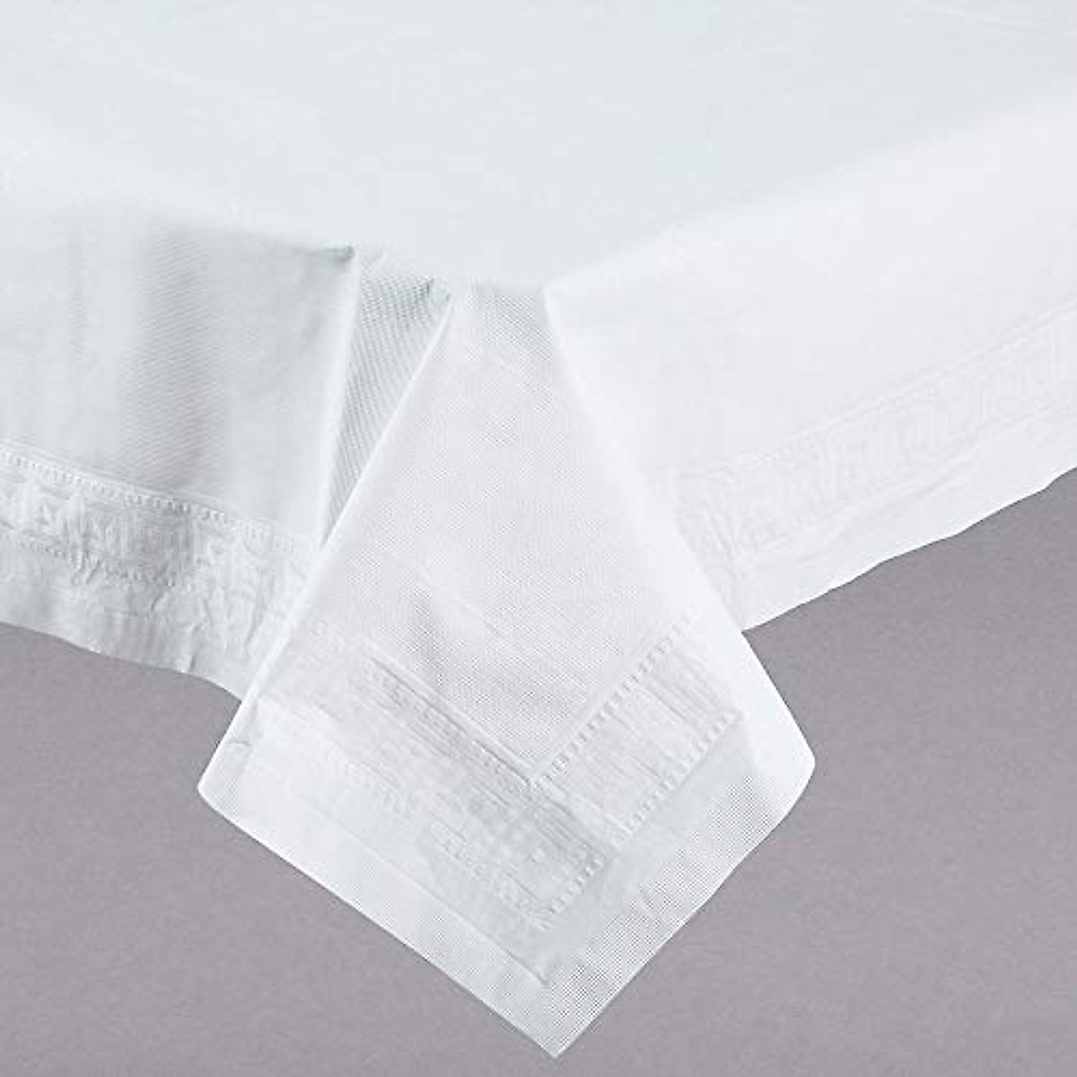 White Paper Table Cloths for Parties | 11 Disposable Tablecloths - Party Supplies | Premium Classic 3-Ply Tissue and Poly Rectangle Party Table Covers | 54” X 108” Party Table Cloths Disposable
