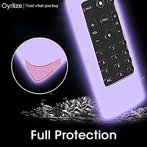 Remote Case Cover Skin Holder for XRT140 Vizio Remote Control,Silicone Protective Case for XRT140 Smart TV Remote,XRT140 Universal Remote Battery Back Glowing Covers Protector,Glowpurple Glowblue