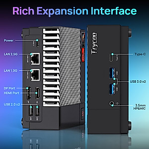 Trycoo HA-2 Mini PC, AMD Ryzen 7 5800U (8C/16T, up to 4.4Ghz), 16GB RAM 512GB M.2 2280 SSD, Win 11 Pro Mini Desktop Computer 4K@60Hz HD 2.0/DP/Type-C/WiFi 6/BT5.2/USB3.2