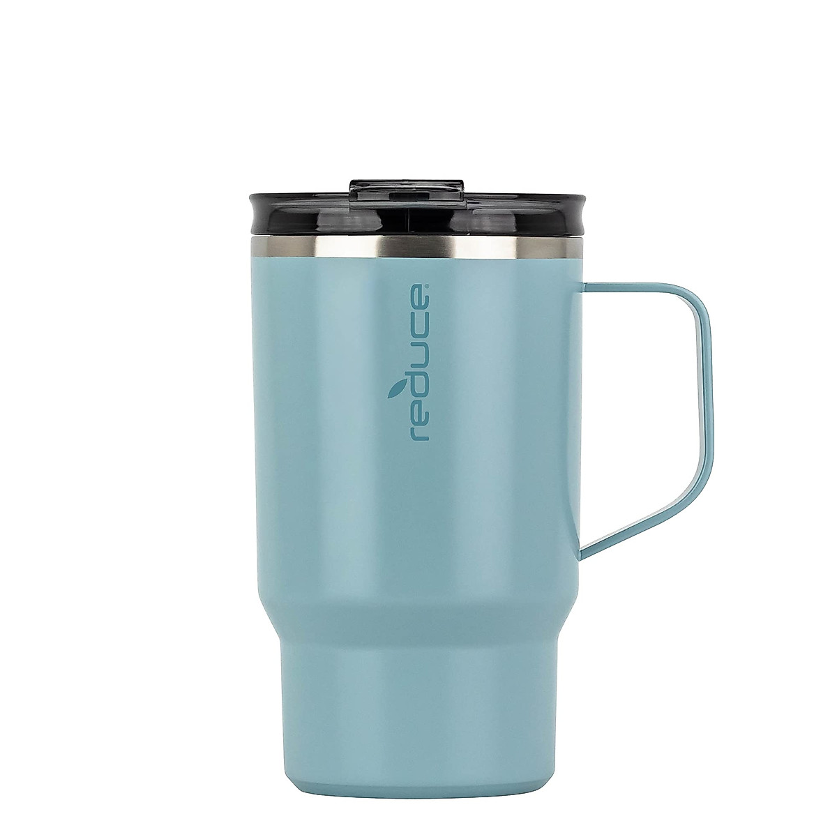 Reduce Travel Coffee Mug, 18 oz - Insulated Mug for Hot Tea, Coffee and Other Hot Drinks - With Flo-Motion Lid and Handle - Single-Serve and Cupholder Friendly - Eucalyptus