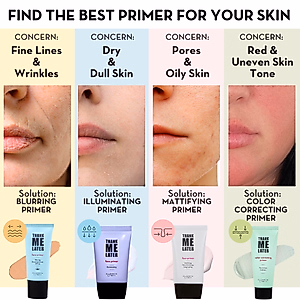 Elizabeth Mott Thank Me Later Color Correcting Face Primer w Niacinamide, Neutralizes Uneven Skin Tone and Facial Redness - Grips Makeup for Long-Lasting Wear and a Hydrating Glow - Cruelty-Free, 30g