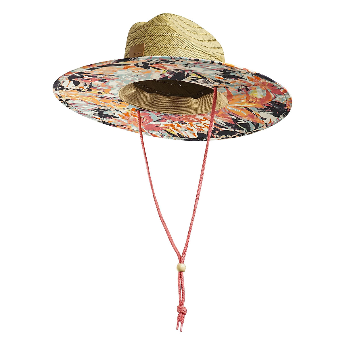 Roxy womens Tomboy Straw Sun Hat, Mood Indigo Trouble Double Exc, Medium-Large US