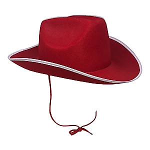 Western Red Cowboy Hat with Red Bandana