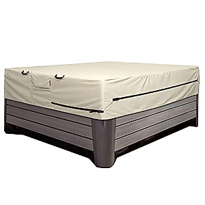Porch Shield Square Hot Tub Cover - 600D Waterproof Outdoor SPA Hard Cover Protector 85 x 85 inch