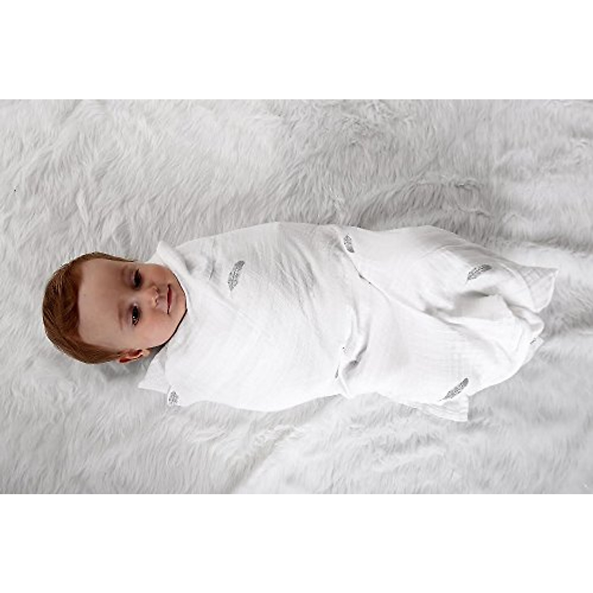 Kinsard Muslin Swaddle Blankets, 100% Cotton Soft and Breathable Swaddling Receiving Blanket, Great For Gift Giving And Baby Shower, Large Baby Swaddles For Easy Wrap, 47 x 47 Inches, (Grey)