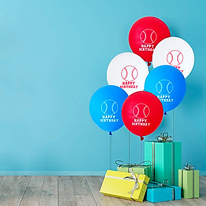 18 Pcs Baseball Party Balloons 12" Baseball Latex Balloons Great for Baseball Party Balloons Decorations Baseball Theme Birthday Party