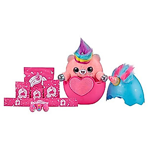 Rainbocorns Big Hair Surprise (Unicorn) by ZURU Cuddle Plush Stuffed Animal, 30+ Surprises, Collectible Baby Booboocorns, Hair Accessories, Charm Bracelets, Stickers, Ages 3+ (Unicorn)