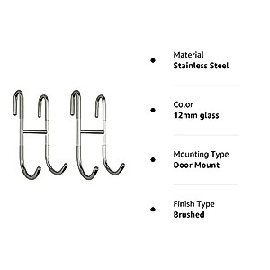 SOCONT Suction Cup Hooks for Shower, SUS 304 Stainless Steel Shower Hook for Inside Shower, Matte Black Plished Easy to Install Super Suction for Kitchen Bathroom Restroom,4 Pack