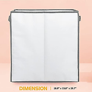 HOMESTEAD Collapsible Laundry Basket, 18.5 Gal. (70L) Laundry tote bag with Strong handles, Water resistant for Bedroom, Laundry room, or Bathroom