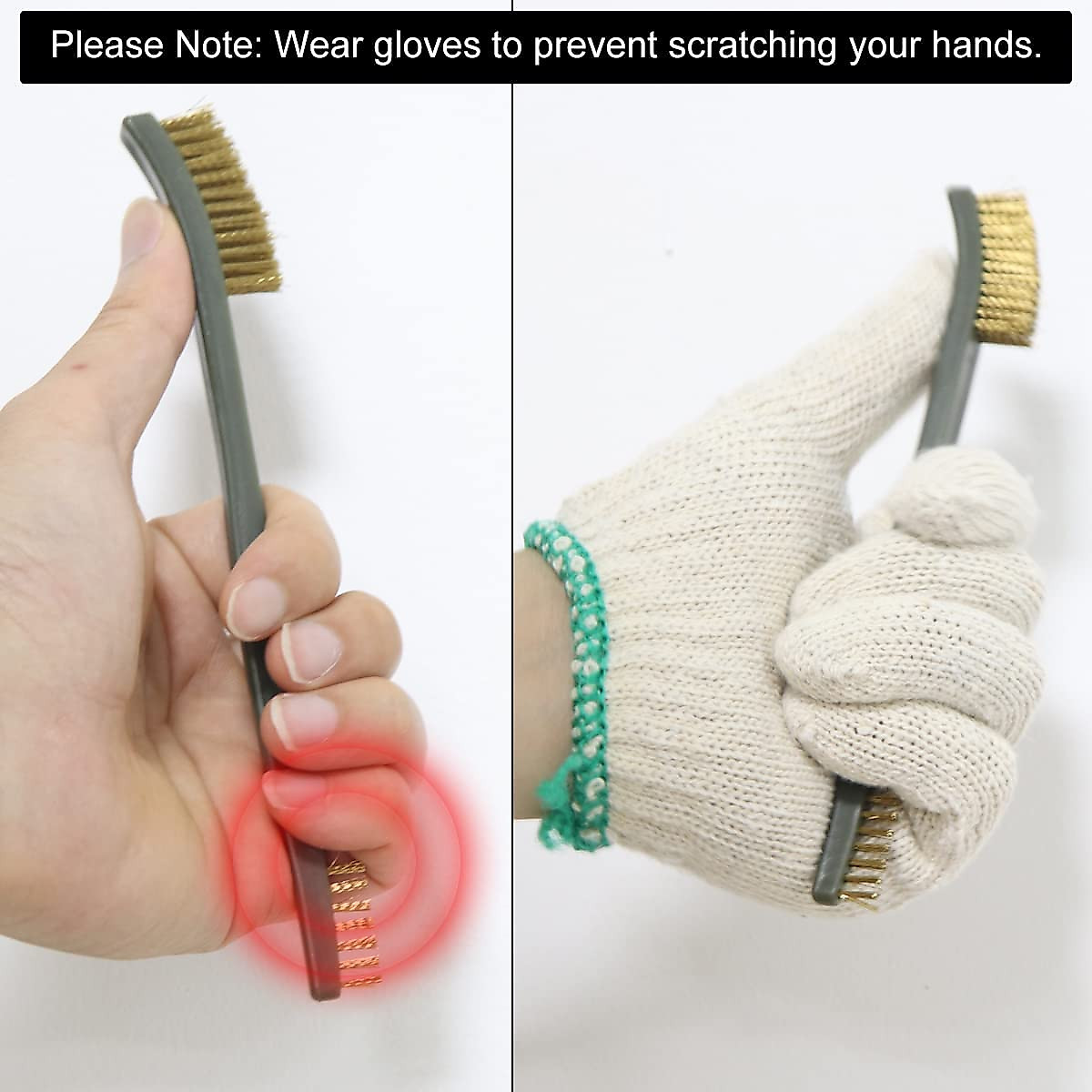 【The Best Deal】OriGlam 3pcs Mini Wire Brush Set, Rust Paint Metal Cleaner, Cleaning Welding Slag and Rust, Handy Steel/Nylon/Brass Brush Set Suitable for Cleaning Paint/Rust/Dirt