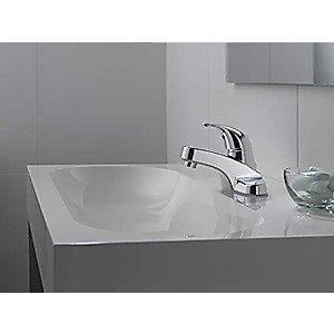 Peerless Core Centerset Bathroom Faucet, Chrome Bathroom Sink Faucet, Single Handle Bathroom Faucet, Metal Drain Assembly, Chrome P131LF