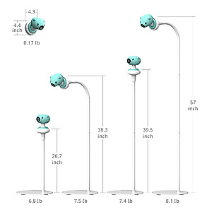 Pixsee Easy Set-up 5-in-1 Camera Stand, Adjustable Height from 20.7 Inches to 57 Inches, Compatible Smart Baby Monitor Only