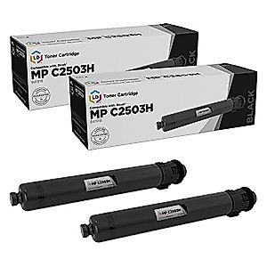 LD Compatible Toner Cartridge Replacement for Ricoh MP C2503H 841918 (Black, 2-Pack)