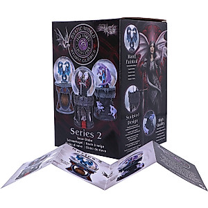 Nemesis Now Anne Stokes Dragon Mage Snowglobe Shaker, Polyresin, Purple, 18.5cm