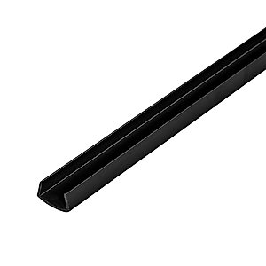 Outwater Plastics Gloss Black 1/2'' Rigid PVC UV Treated Plastic U-Channel/C-Channel 72 Inch Lengths (Pack of 10 Pieces, 60 feet Total)