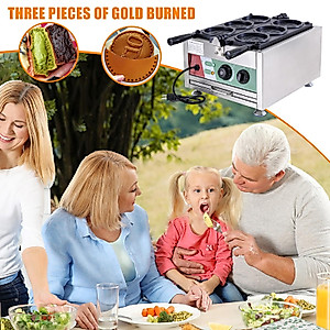 Commercial Waffle Maker, 3000W Portable 3-Grid Waffle Coin Irons, Commercial Electric Waffle Maker, Pancake Maker, Muffins Baking Machine for Restaurant