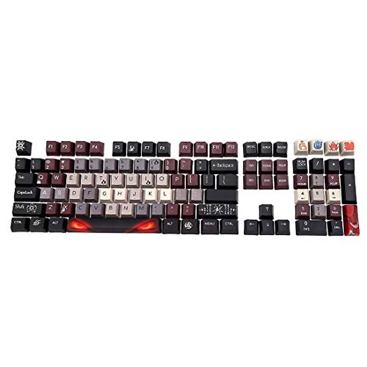 YBEST, YIFAN 108Pcs PBT Dye-sub OEM Profile Keycaps Set for 61648796104 Customized Gaming Mechanical Keyboard - Ninetales