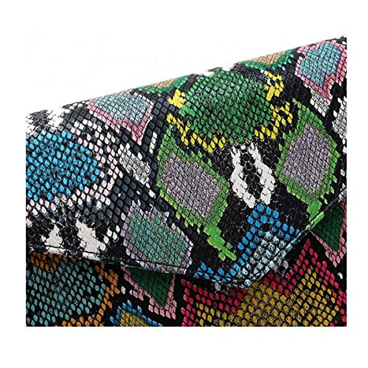 Dolce Na Women Snakeskin Pattern Handbag Envelope Clutch Bag Retro Purse (Snakeskin(Blue))