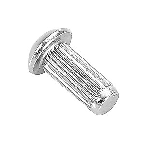 50Pcs M5 Stainless Steel, Bore Sight Round Head Knurled Shank Solid Rivets Assortment Set (M5*12)