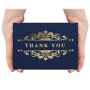 Spark Ink 100 Thank You Cards with Envelopes Bulk, Thank You Notes, Elegant Blank Cards & Envelopes, for Small Business, Wedding, Gift Cards, Christmas, Graduation, Bridal & Baby Shower, Funeral, 4x6