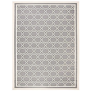 SAFAVIEH Courtyard Collection 9' x 12' Anthracite/Beige CY6916 Indoor/ Outdoor Splashproof Easy Scrubbing Patio Backyard Mudroom Area Rug