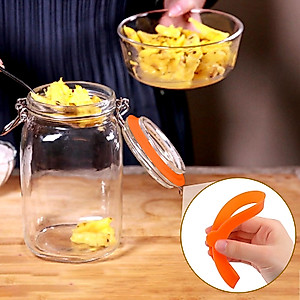 8 Pieces 3.8" Silicone Gasket Canning Rings, Rubber Seals for Glass Jars, Silicone Sealing Rings, Leak Proof Jar Seal Accessories, Suitable for Mason Jars Jar Lids