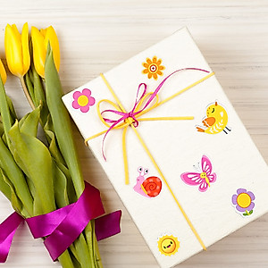 Whaline 360Pcs Spring Foam Stickers Cartoon Flower Butterfly Bee Foam Decals 20 Designs Hello Spring Self Adhesive Decorative Stickers for Spring Greeting Cards DIY Scrapbooking Home Wall Decor