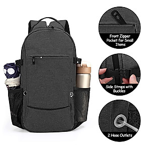 CURMIO Oxygen Tank Backpack, Portable Oxygen Cylinder Carrying Bag for Travel, Fits for Tank Size M2, M4/A, ML6, M6/B, M7, M9/C, Patent Design, Black