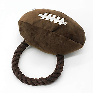 SONGBIRDTH Pet Chew Toy - Pet Dog Cats Puppy Cotton Rope Basketball Football Plush Doll Chew Squeaky Toy for Small and Medium Dog Rugby*