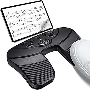 LEKATO Wireless Page Turner Pedal Ipad, Rechargeable Music Page Turner Foot Pedal Bluetooth Page Turner Pedal Silent Page Turner Pedal Wireless Page Turner Pedal for Ipad Tablets Phones App Controller