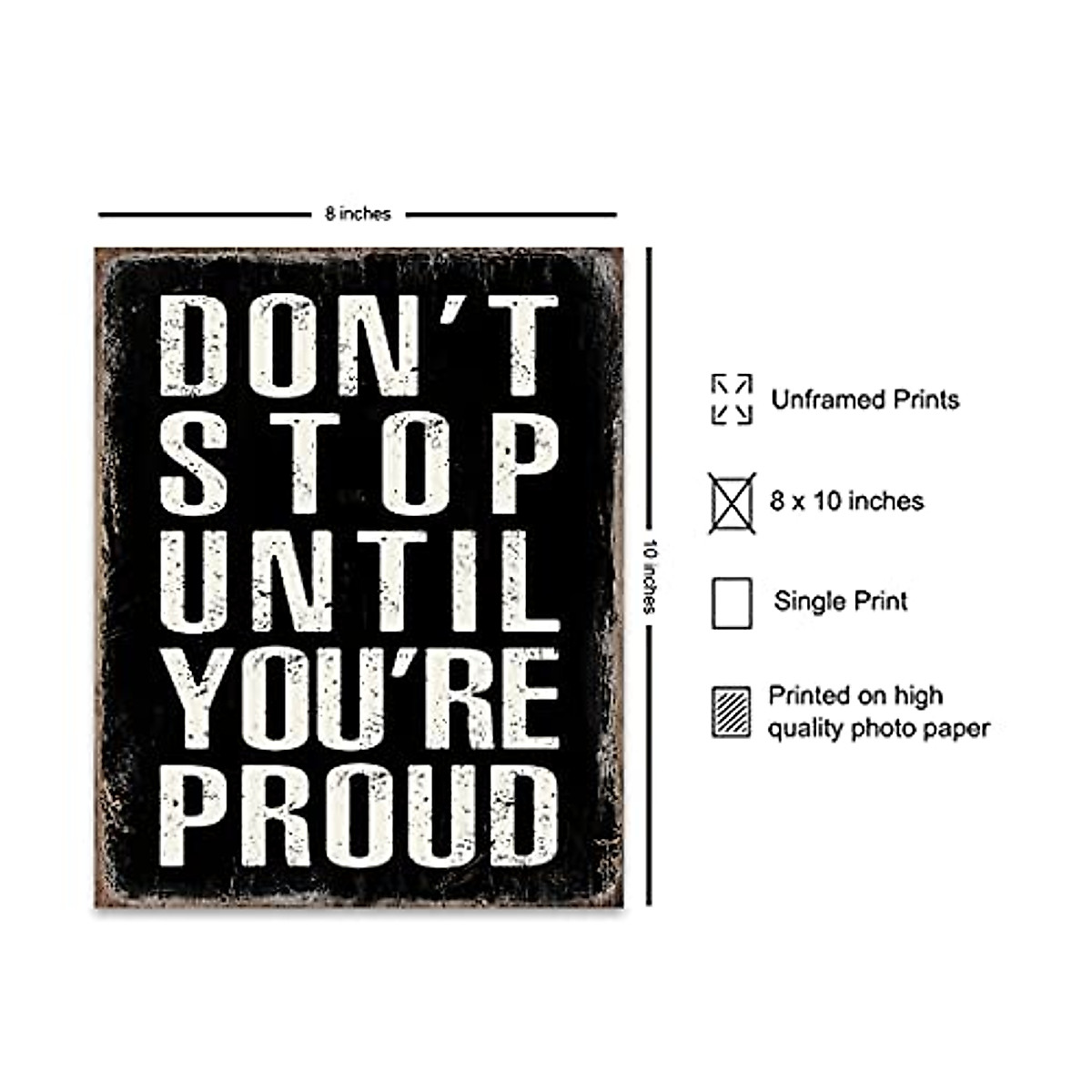 Motivational Wall Art Posters - Inspirational Gifts for Men - Entrepreneur Wall Art - Inspiring Positive Quotes Sayings - Encouragement Gifts - Encouraging Wall Decor - Home Office, Gym Wall Decor