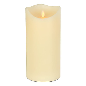 Eldnacele Large LED Candles with 6H Timer Flickering Flame, Battery Operated Electric Candles with Real Wax Warm Light for Christmas Halloween Home Party Decoration 5"X 10"