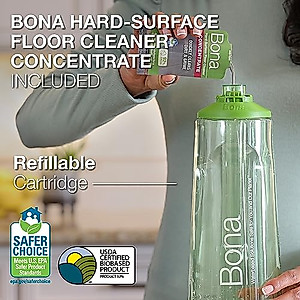 Bona Premium Spray Mop with Bona Multi-Surface Floor Cleaner Concentrate, for Stone Tile Laminate & Vinyl (LVT/LVP)