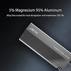 JEYI RGB NVMe M.2 SSD to PCIe X16/X8/X4 Adapter Card with Aluminum Heat Sink (No RGB)